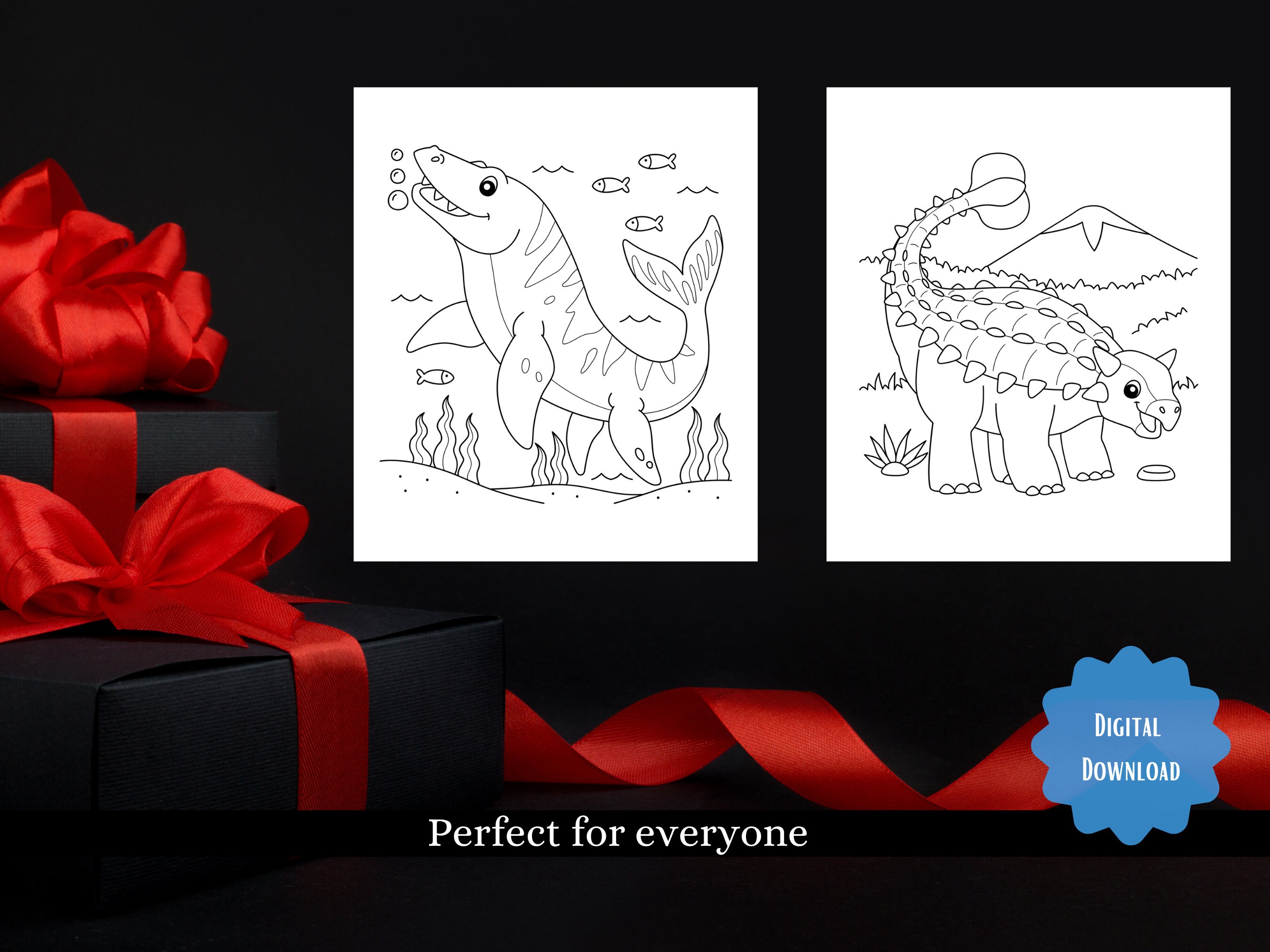 Coloring Pages: Dinosaurs Coloring Book Kids Coloring Book - Etsy