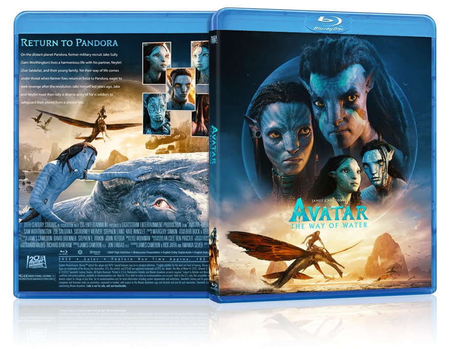 Avatar: The Way of Water 2022 Blu-ray en dvd-covers - Etsy Nederland
