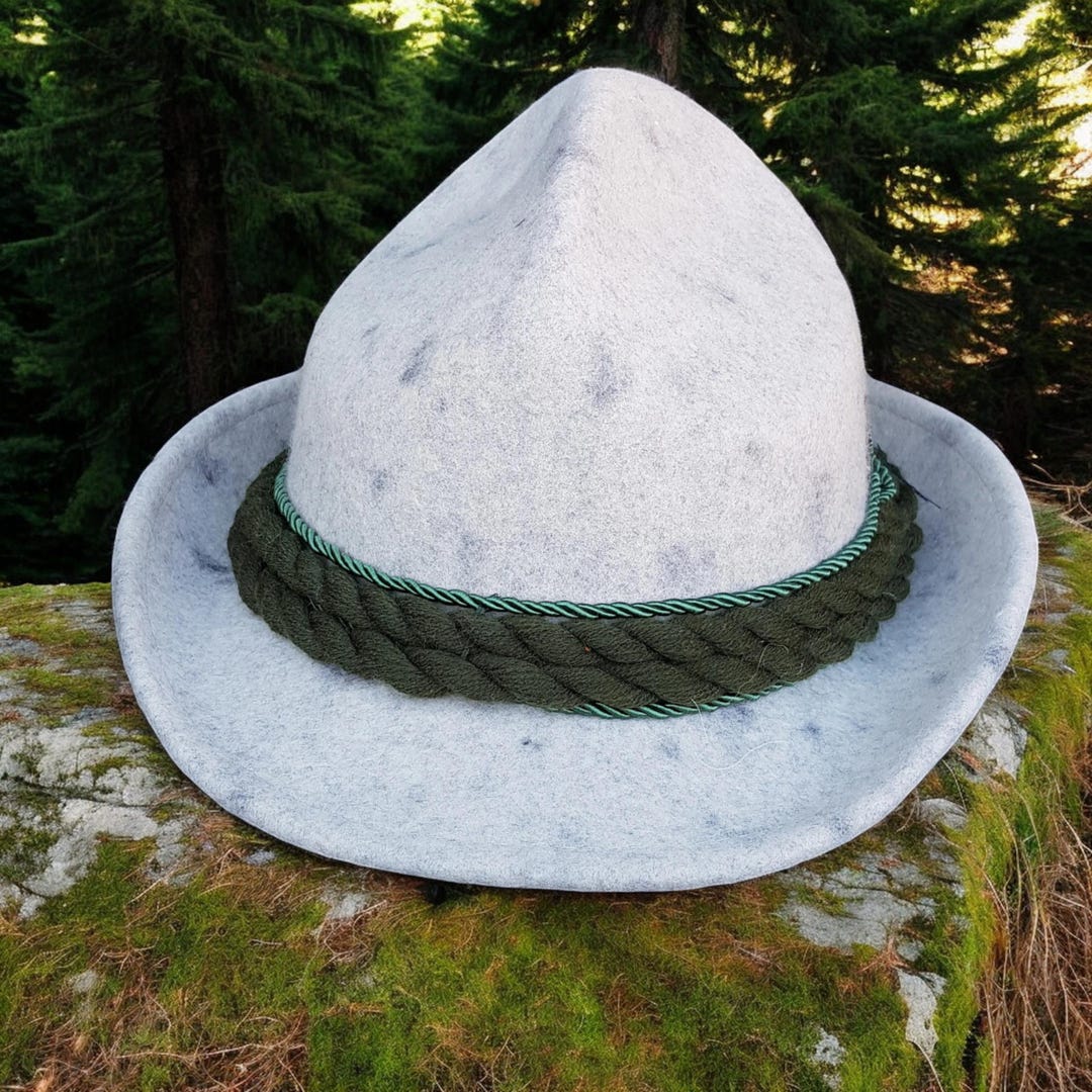 Traditional Hat "yusef" Light Grey, Hiking Hat, Leisure Hat, Felt Hat ...