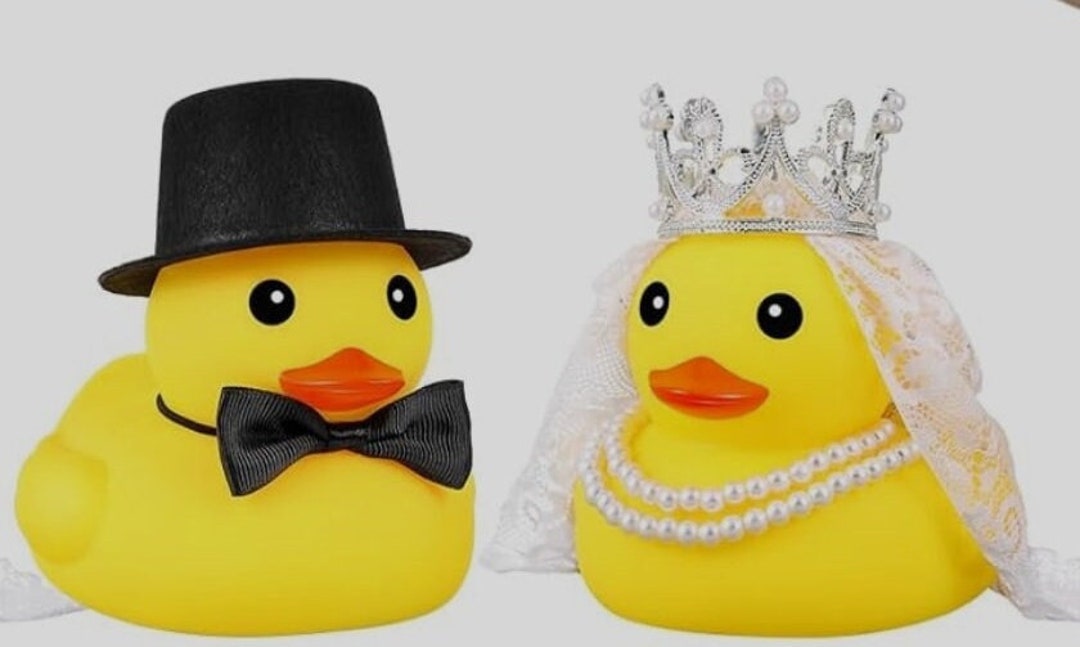 New Super Size Set 5.12inch Bride and Groom Rubber Duck - Etsy