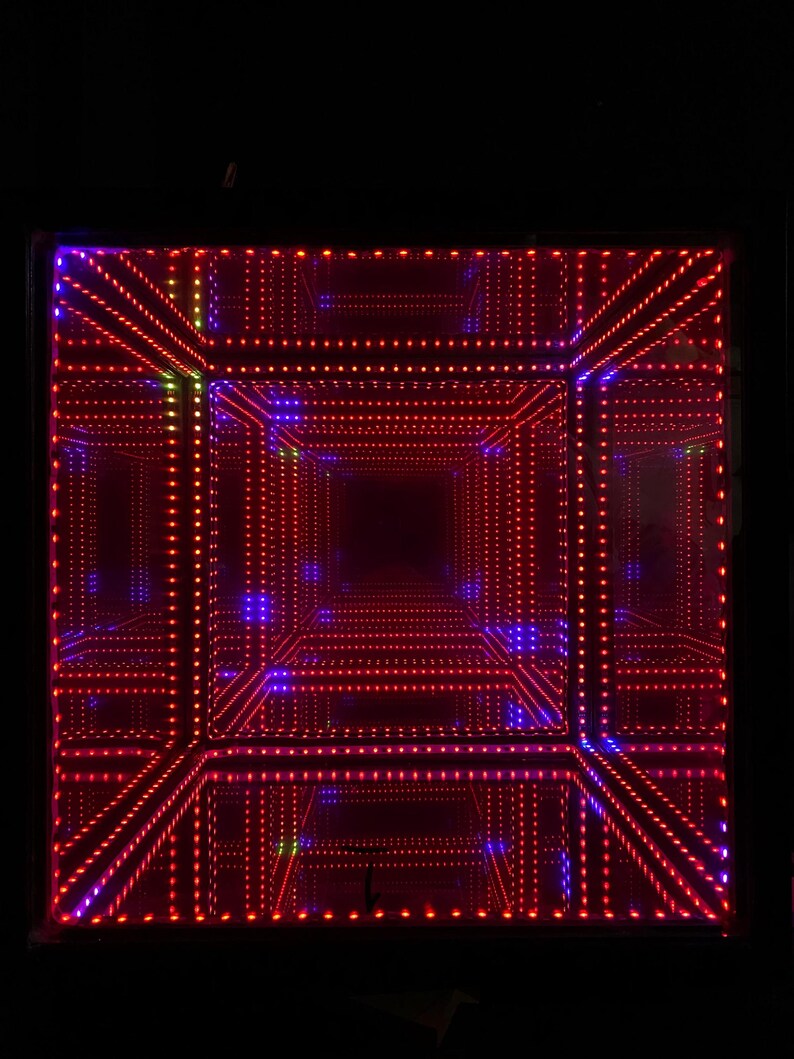 Cube Infinity Mirror Geometric LED Infinity Mirror 3D Light Effect ...