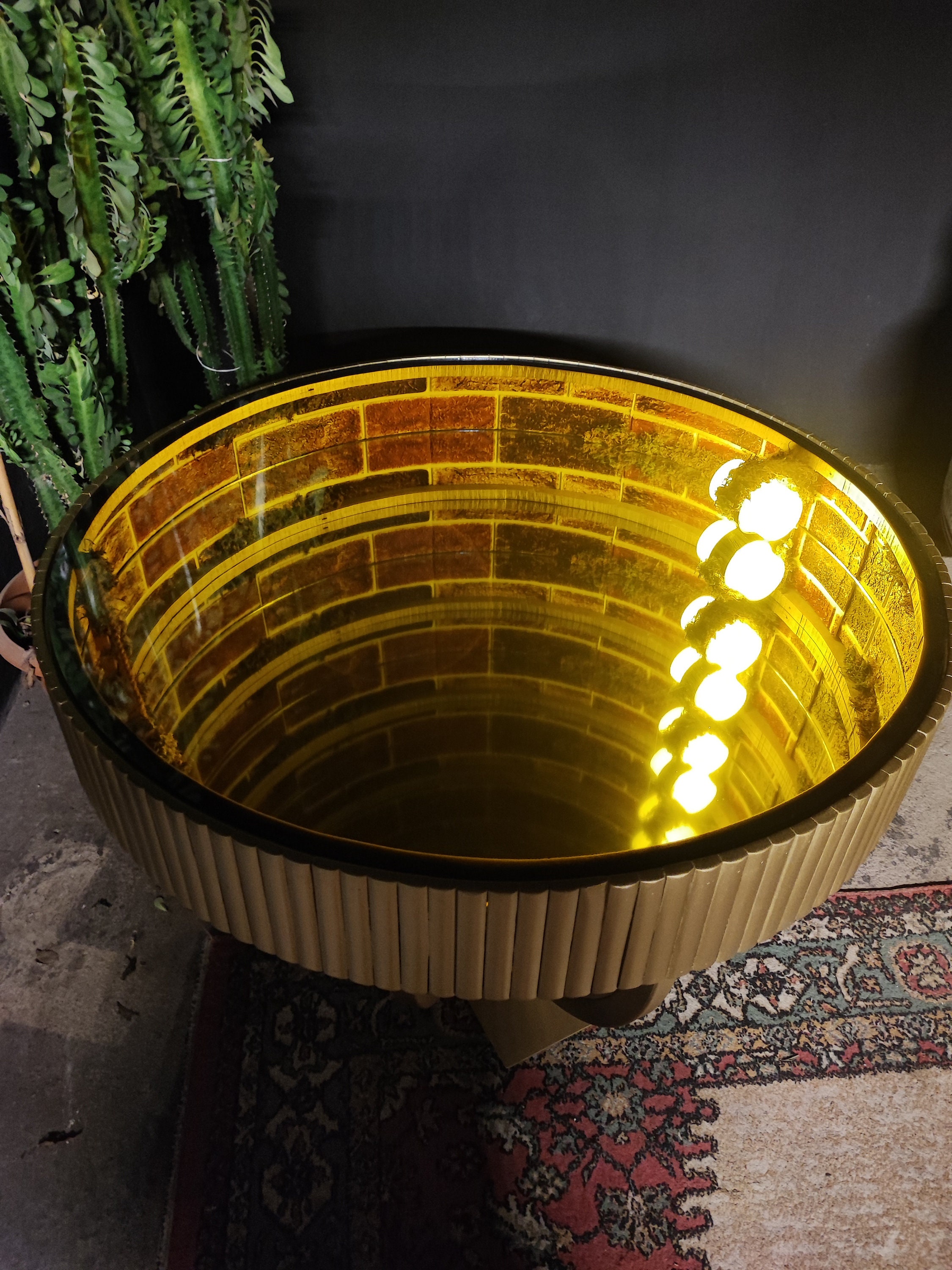 Table Neon Infinity Mirror | Table Infinity Neon Art | Neon İnfinity ...