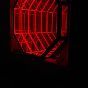 Infinity Mirror Octagon LED Wall Lamp Geometric RGB Colour - Etsy