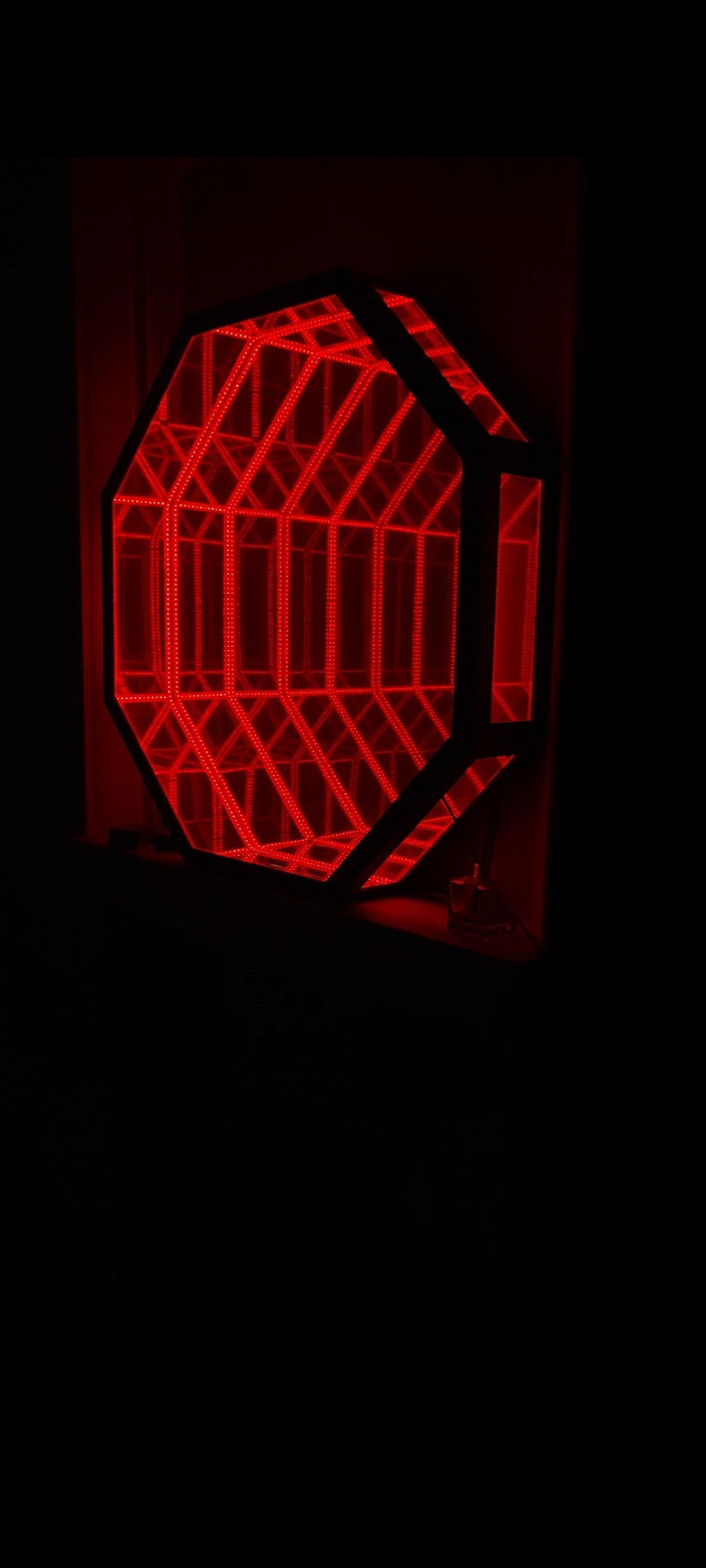 Infinity Mirror Octagon LED Wall Lamp Geometric RGB Colour - Etsy