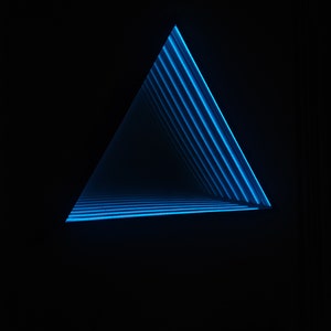 Infinity Mirror Triangle LED Wall Lamp, Geometric RGB Colour Changing ...