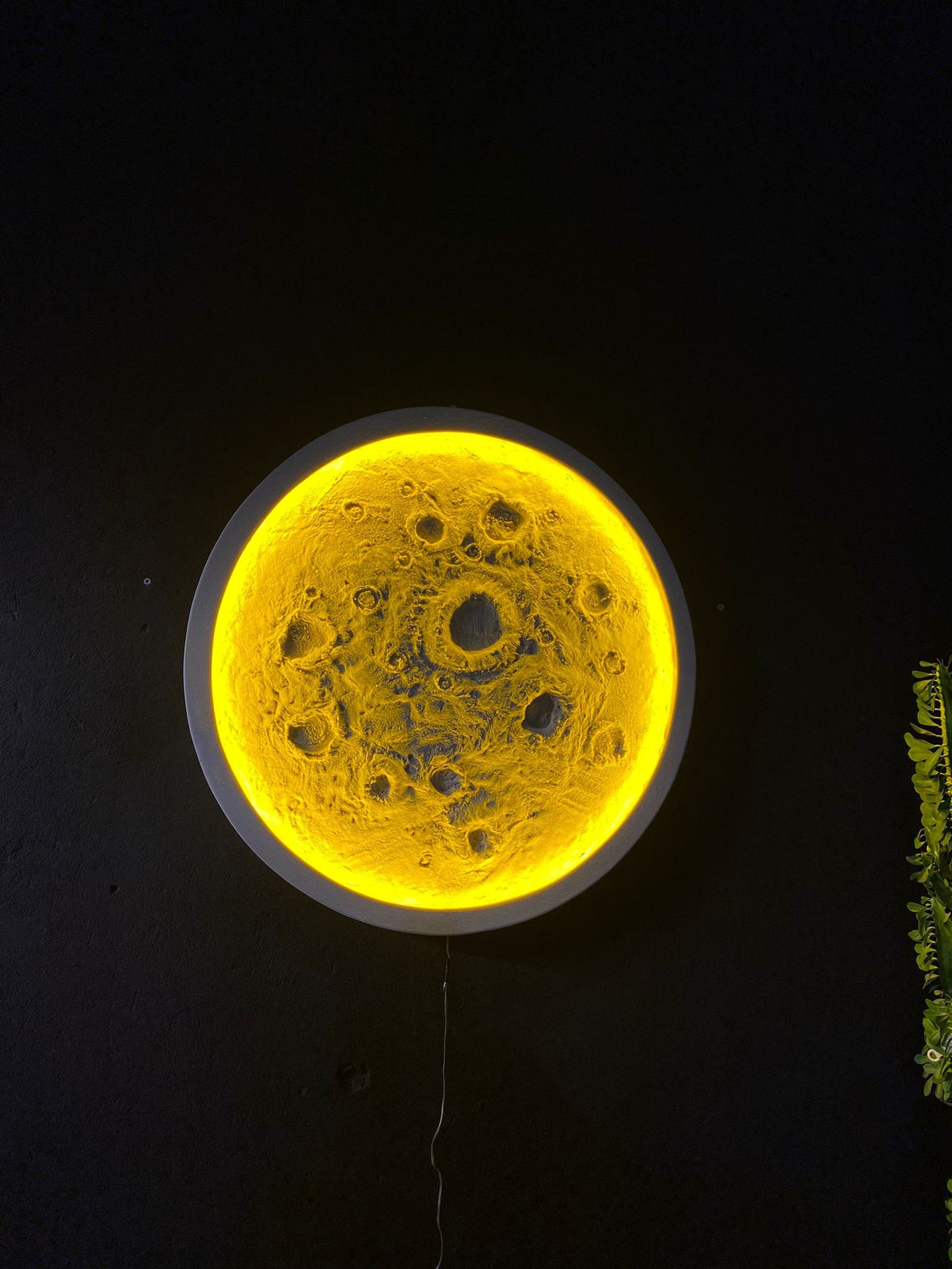 Moon Wall Decor | Moon Surface Light Neon Art | Neon Wall Aart | Neon ...