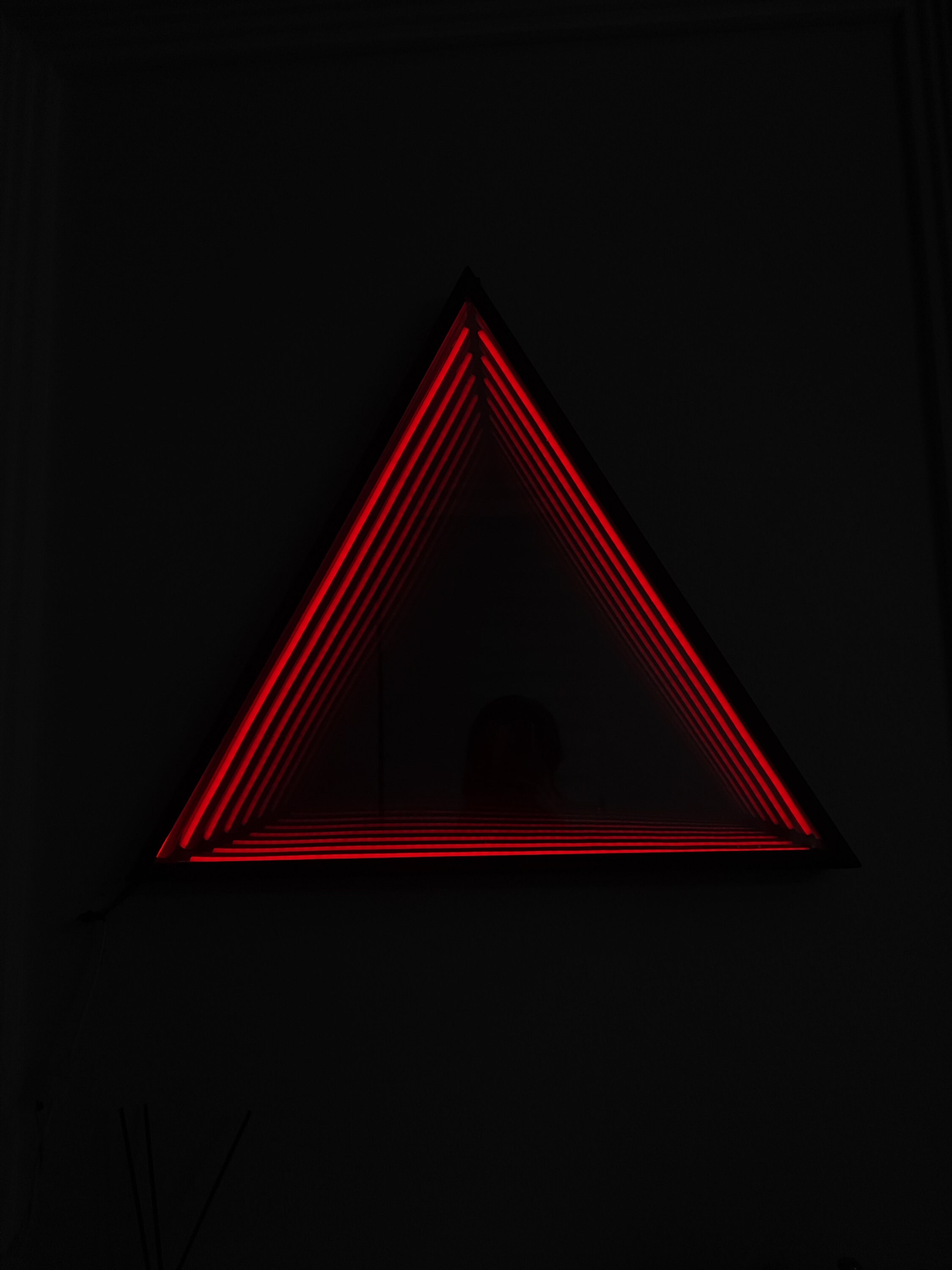 Infinity Mirror Triangle LED Wall Lamp, Geometric RGB Colour Changing ...