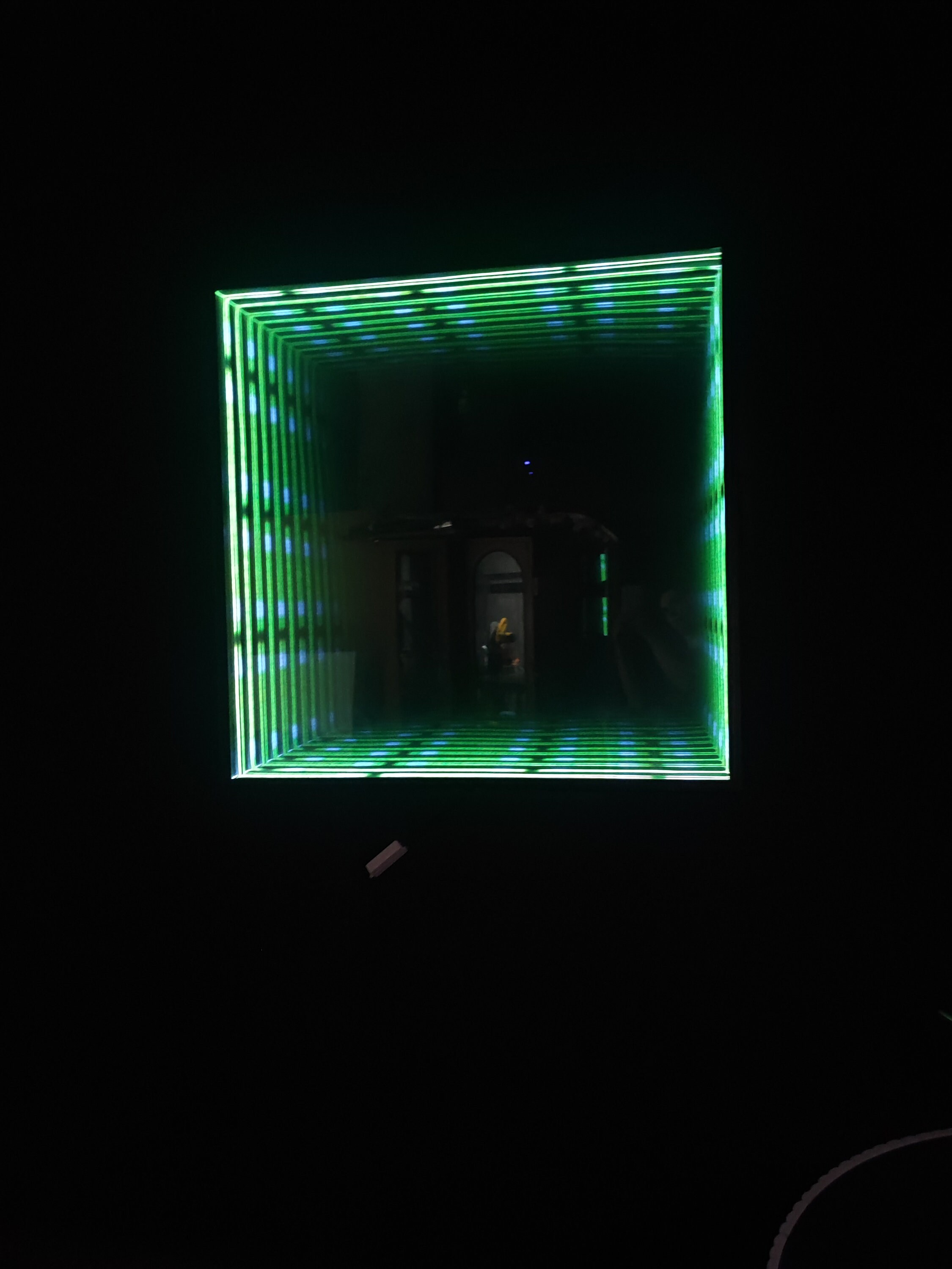 Infinity Mirror Square LED Wall Lamp, Animated RGB Colour Changing Wall ...