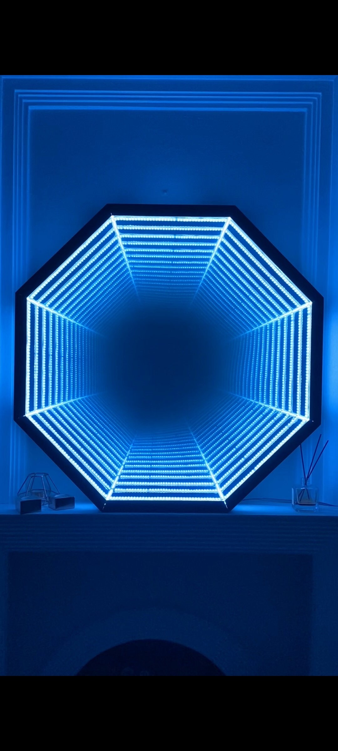 Infinity Mirror Octagon LED Wall Lamp Geometric RGB Colour - Etsy