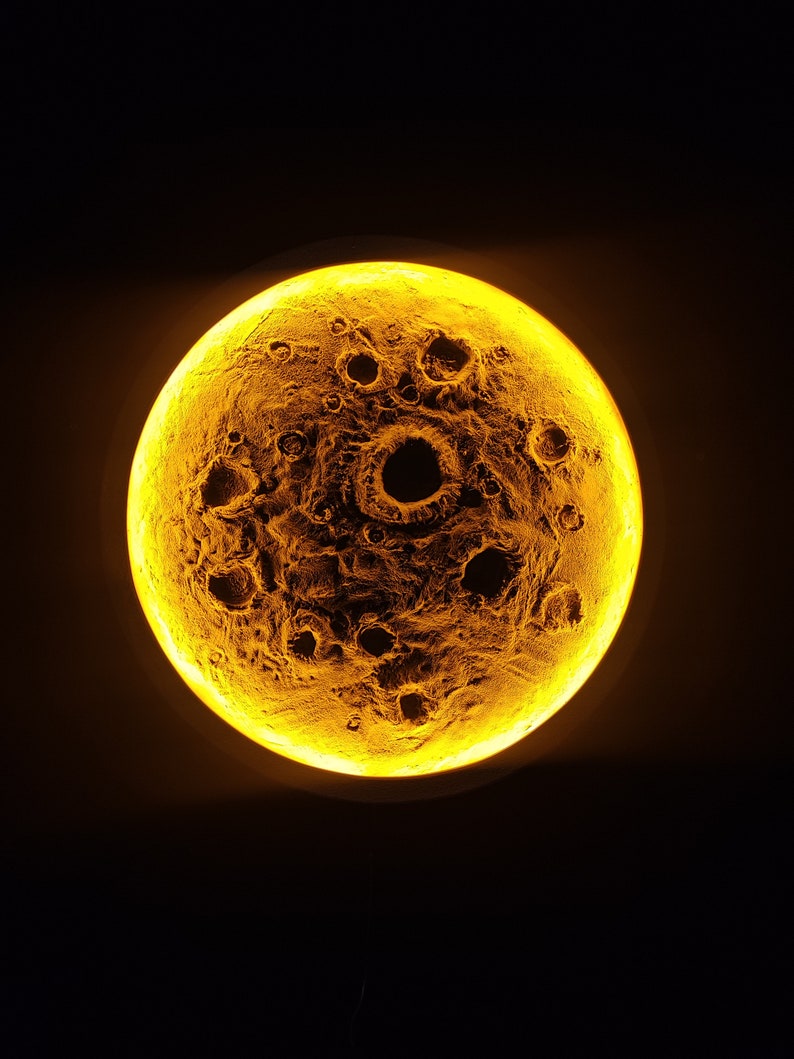 Moon Wall Decor | Moon Surface Light Neon Art | Neon Wall Aart | Neon ...