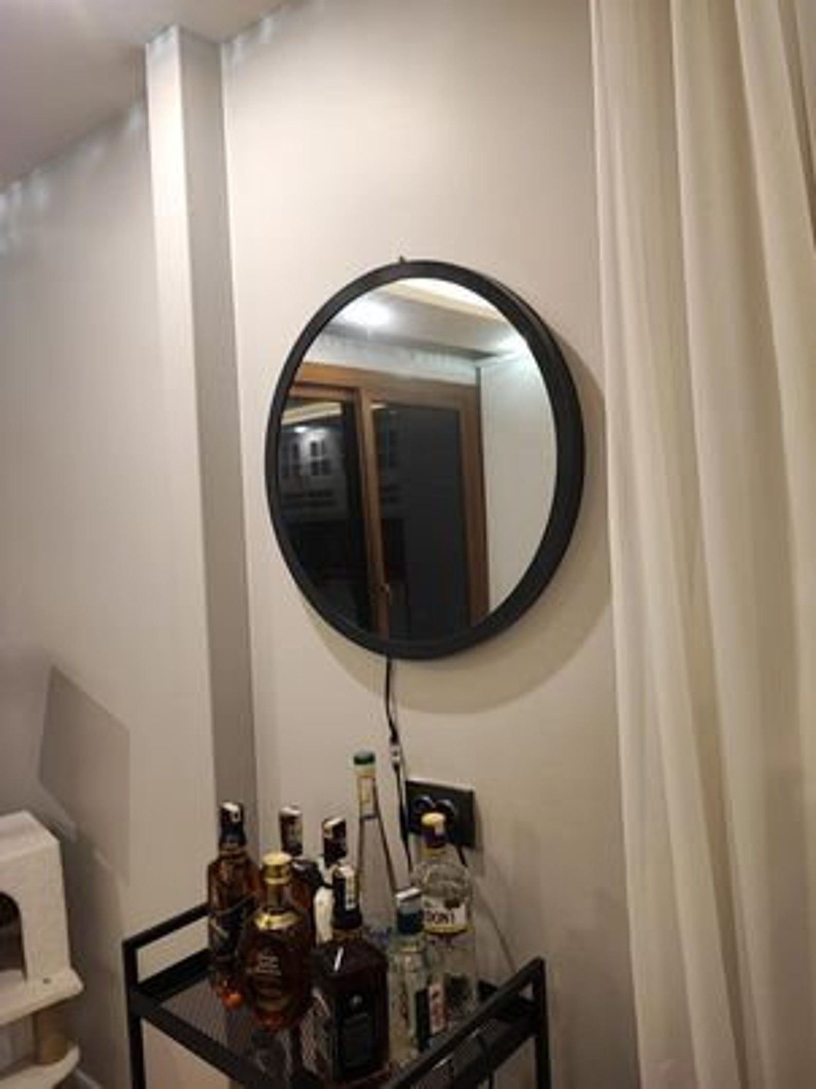 Infinity Mirror Round LED Wall Lamp, Geometric RGB Colour Changing Wall ...