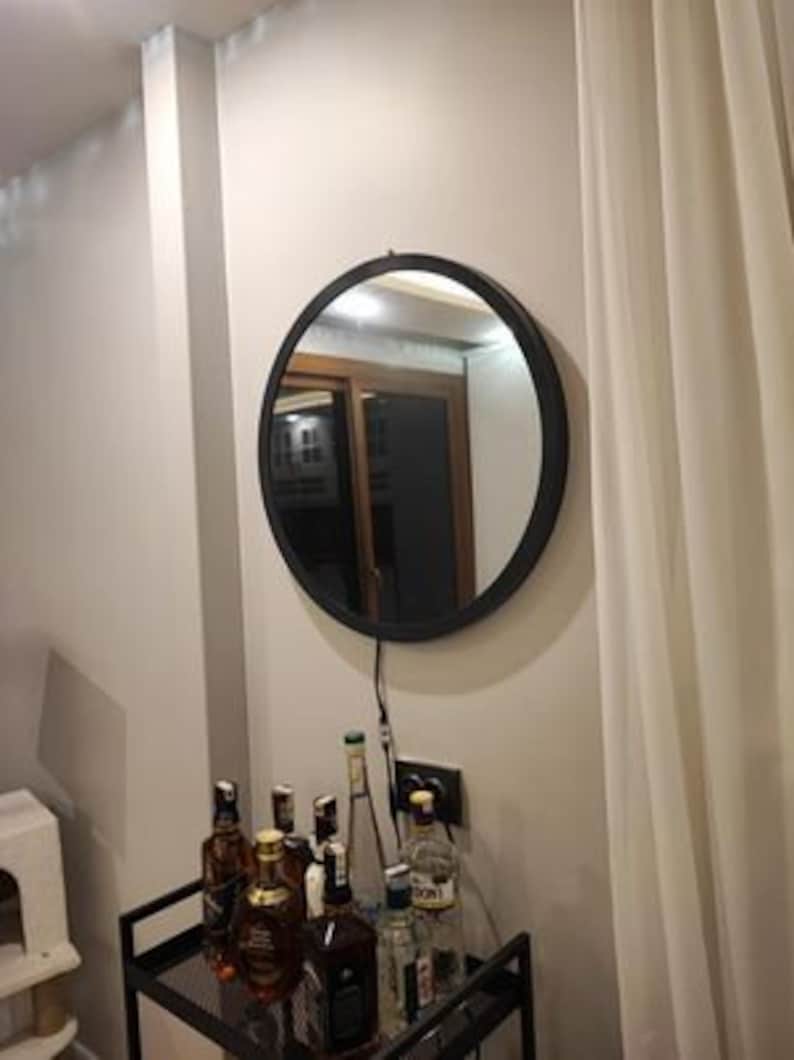 Infinity Mirror Round LED Wall Lamp, Geometric RGB Colour Changing Wall ...