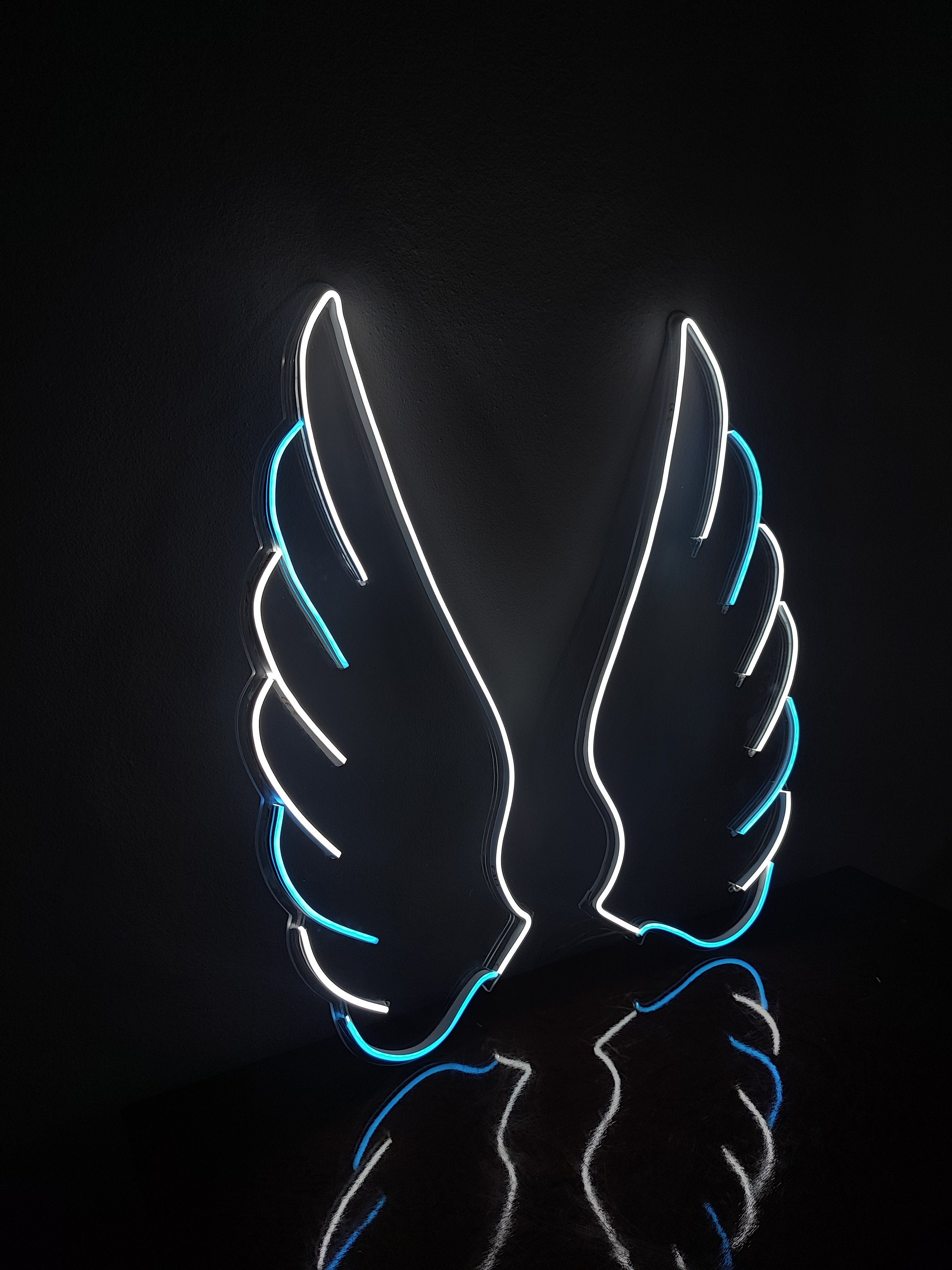 Neon Sign Wall Art Decor Neon Light Wall Art Angel Wing - Etsy