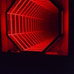 Infinity Mirror Octagon LED Wall Lamp Geometric RGB Colour - Etsy