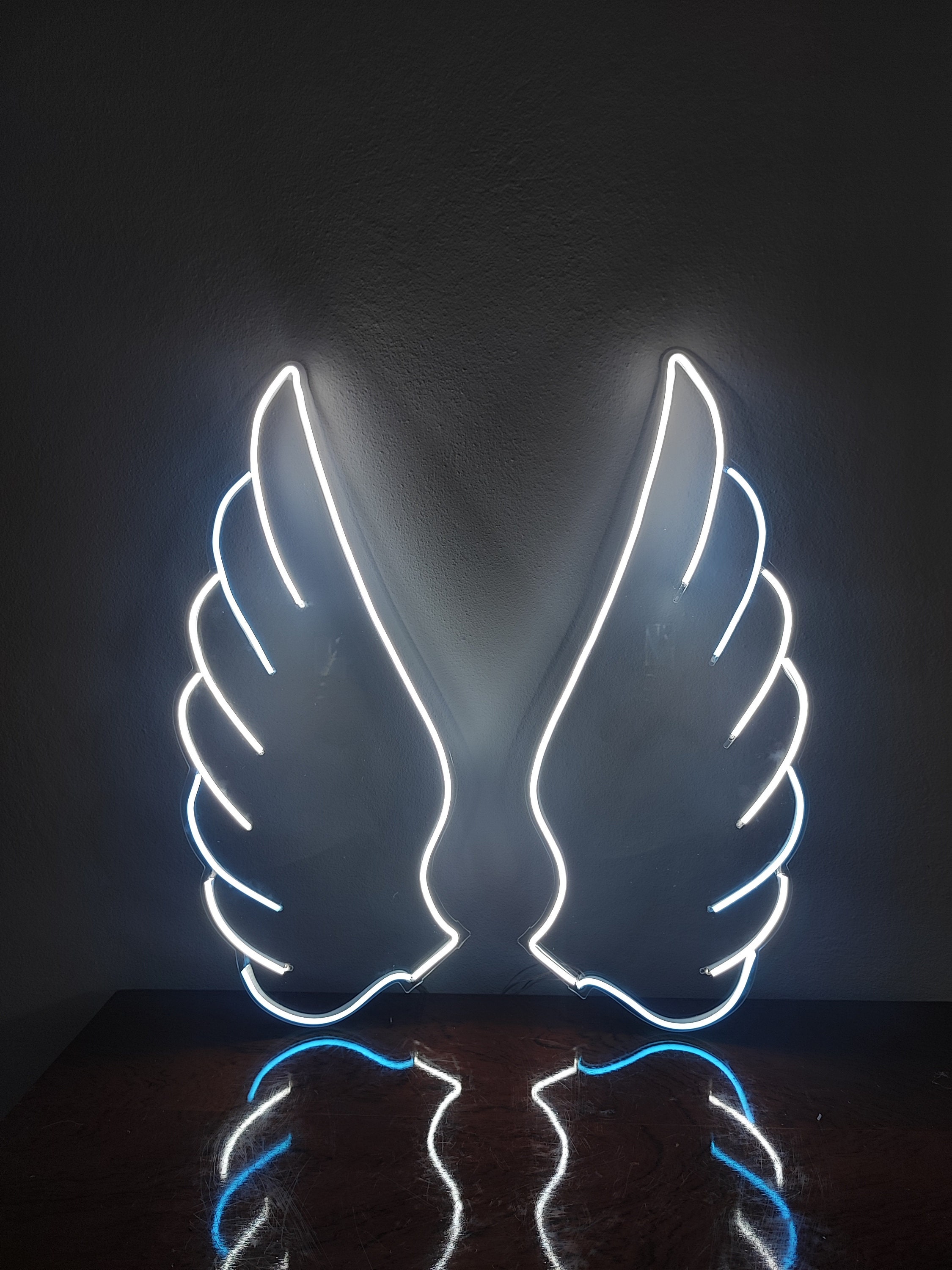 Neon Sign Wall Art Decor Neon Light Wall Art Angel Wing - Etsy