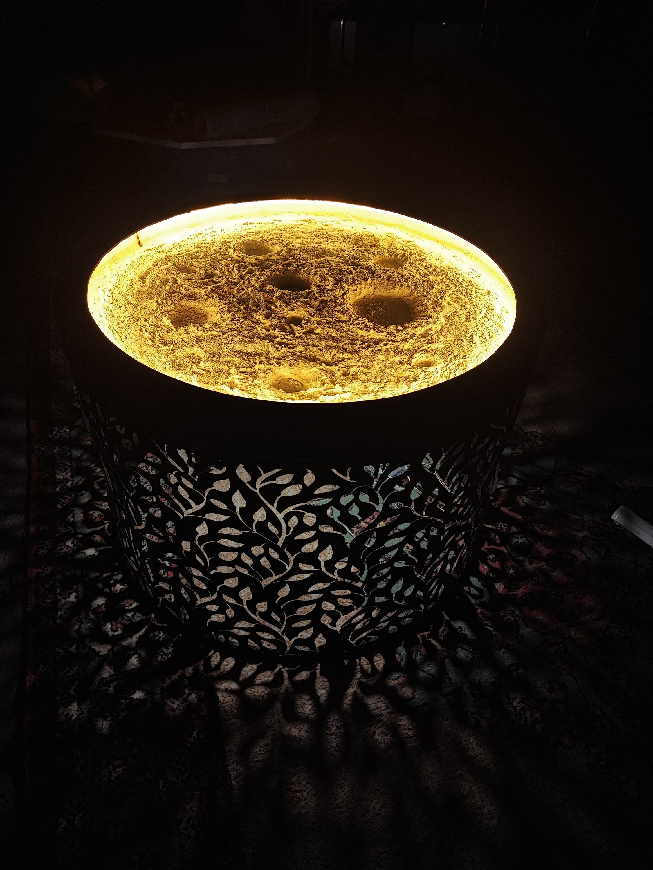 Moon Coffee Table Neon Infinity Mirror | Coffee Table Infinity Neon Art ...
