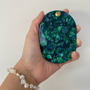 Acetate Compact Mirror & Comb Set: Vibrant Travel Makeup Accessory - Etsy