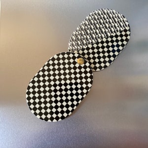 Retro Checkered Folding Mirror and Mini Slide Hair Comb Compact Set ...