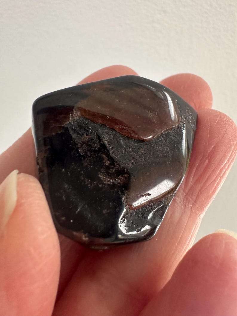 Dark Red Garnet Crystal | Polished Almandine Stone With Earthy ...