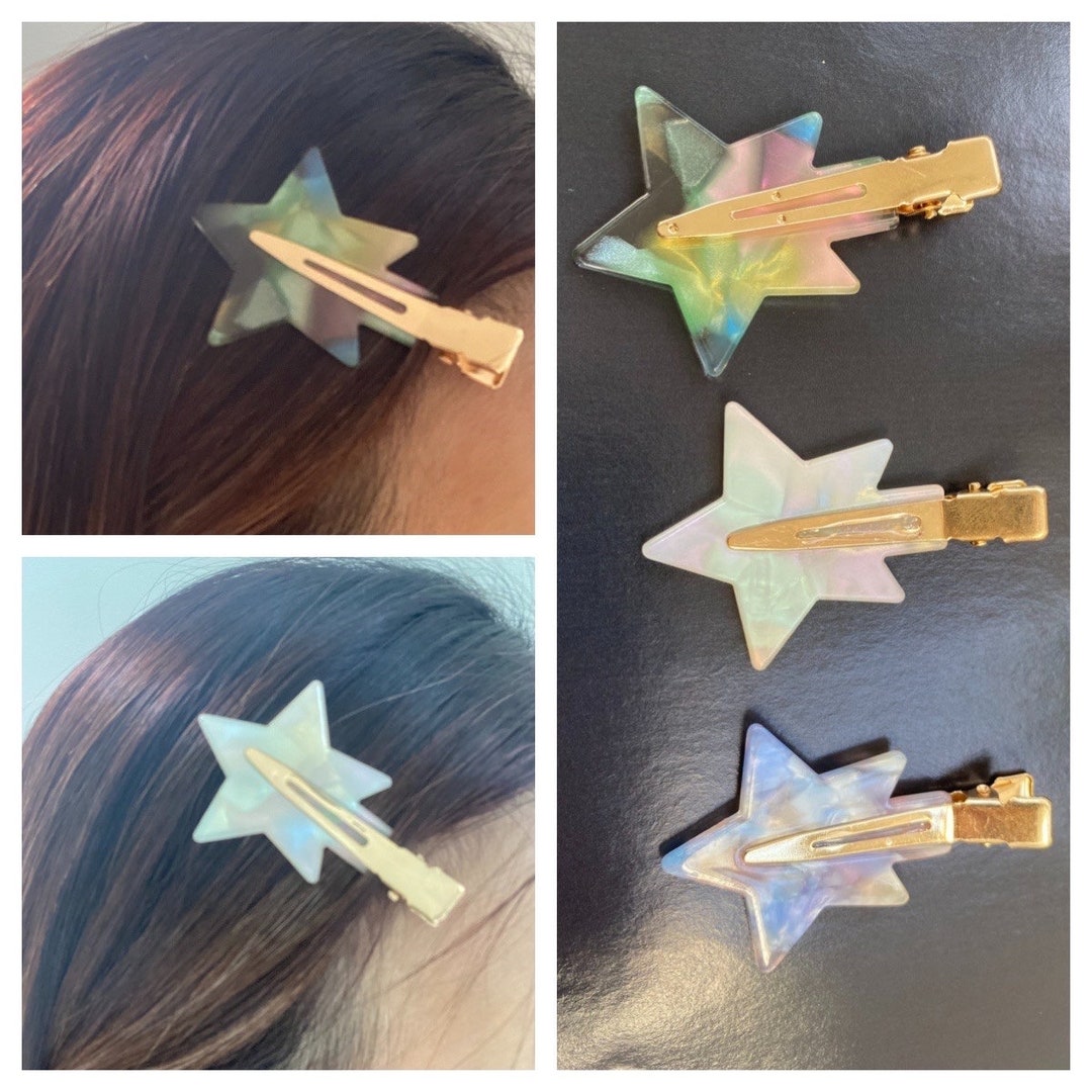 Brilliant Star Acetate Hair Pins, Strong Sturdy Star Acetate Hair Clips ...