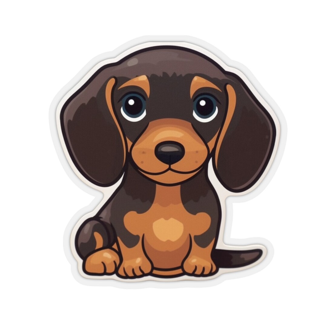 Cute Dachshund Dog Vinyl Sticker Multiple Sizes 2, 3, 4, 6 Indoor Use ...