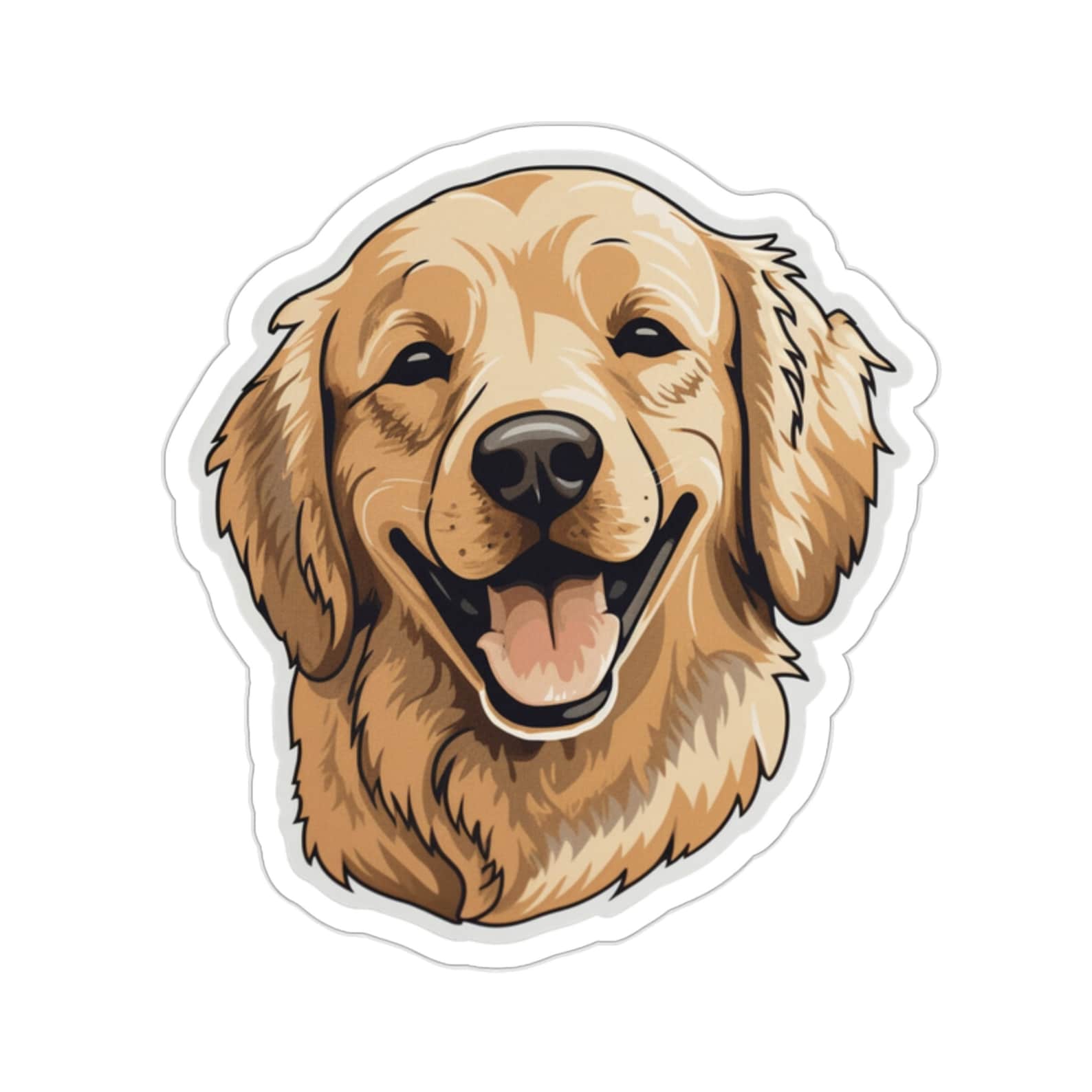 Golden Retriever Dog Vinyl Sticker Multiple Sizes 2 - Etsy