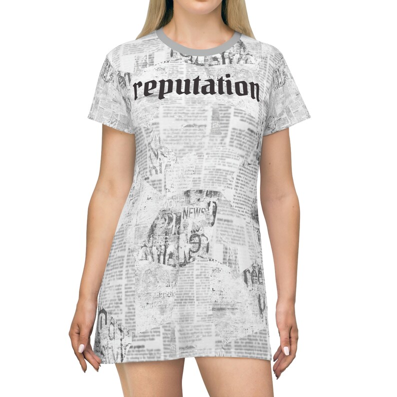 Reputation Album Tshirt Dress / Taylor Swift Dress / Newsprint - Etsy