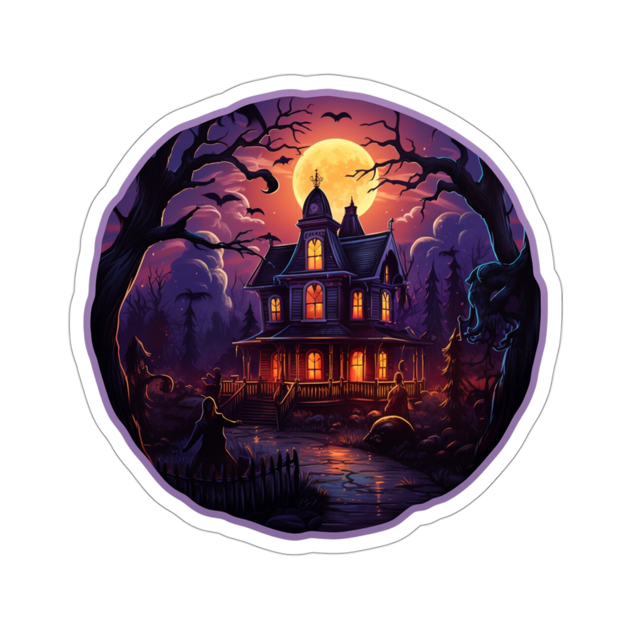 Haunted Mansion Sticker: Eerie and Enchanting Vinyl Decal for - Etsy