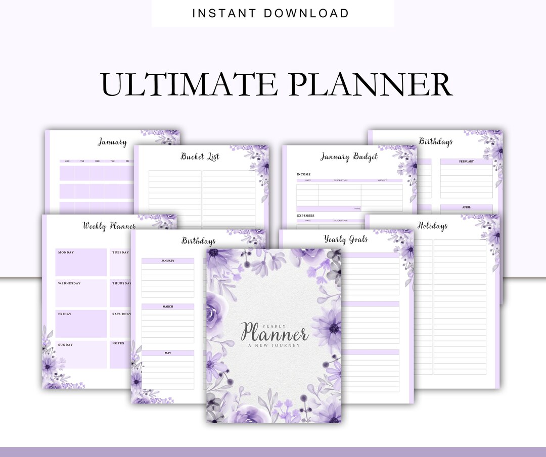 Ultimate Yearly Planner A New Journey - Etsy