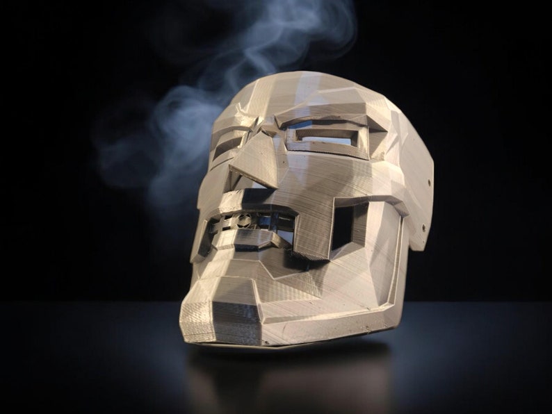 DOOM Guy Mask - 3D Printed Doom Slayer Helmet for Cosplay, Halloween ...