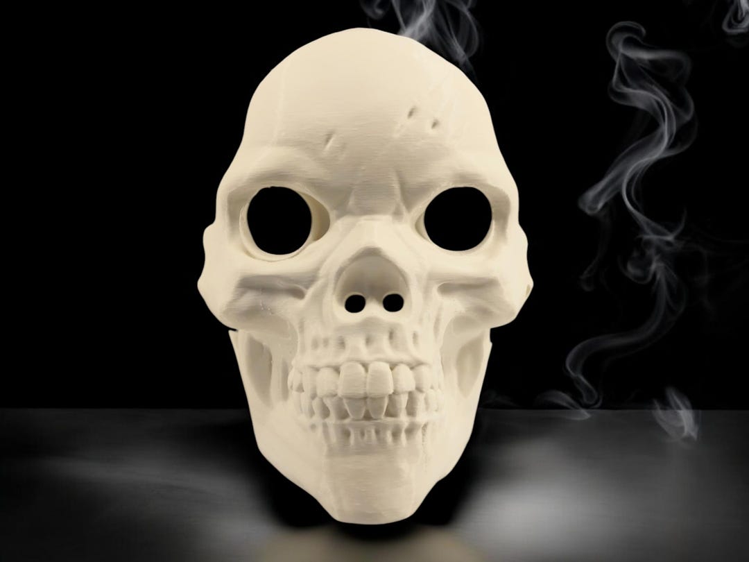 3D Printed Skeleton Mask: Horror Halloween Cosplay, Full Face Skull - Etsy