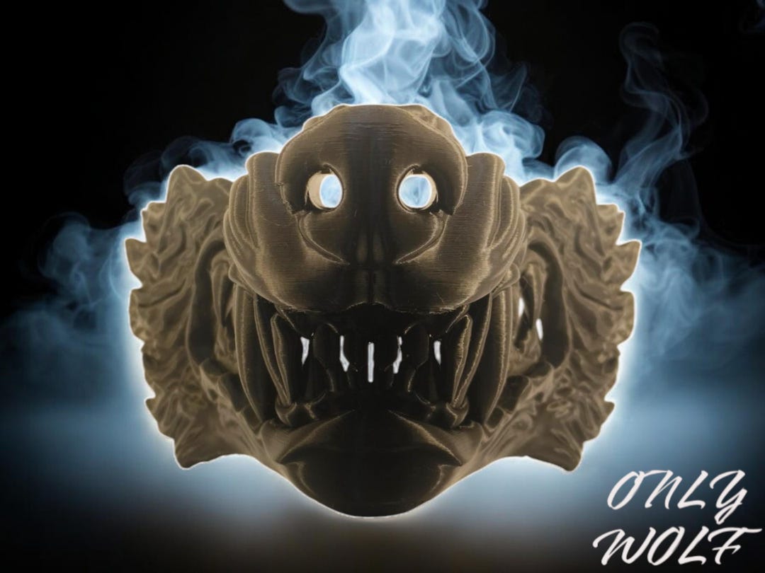 Wolf Cosplay Mask - 3D Printed Furry Mask for LARP, Costume, Cosplay ...