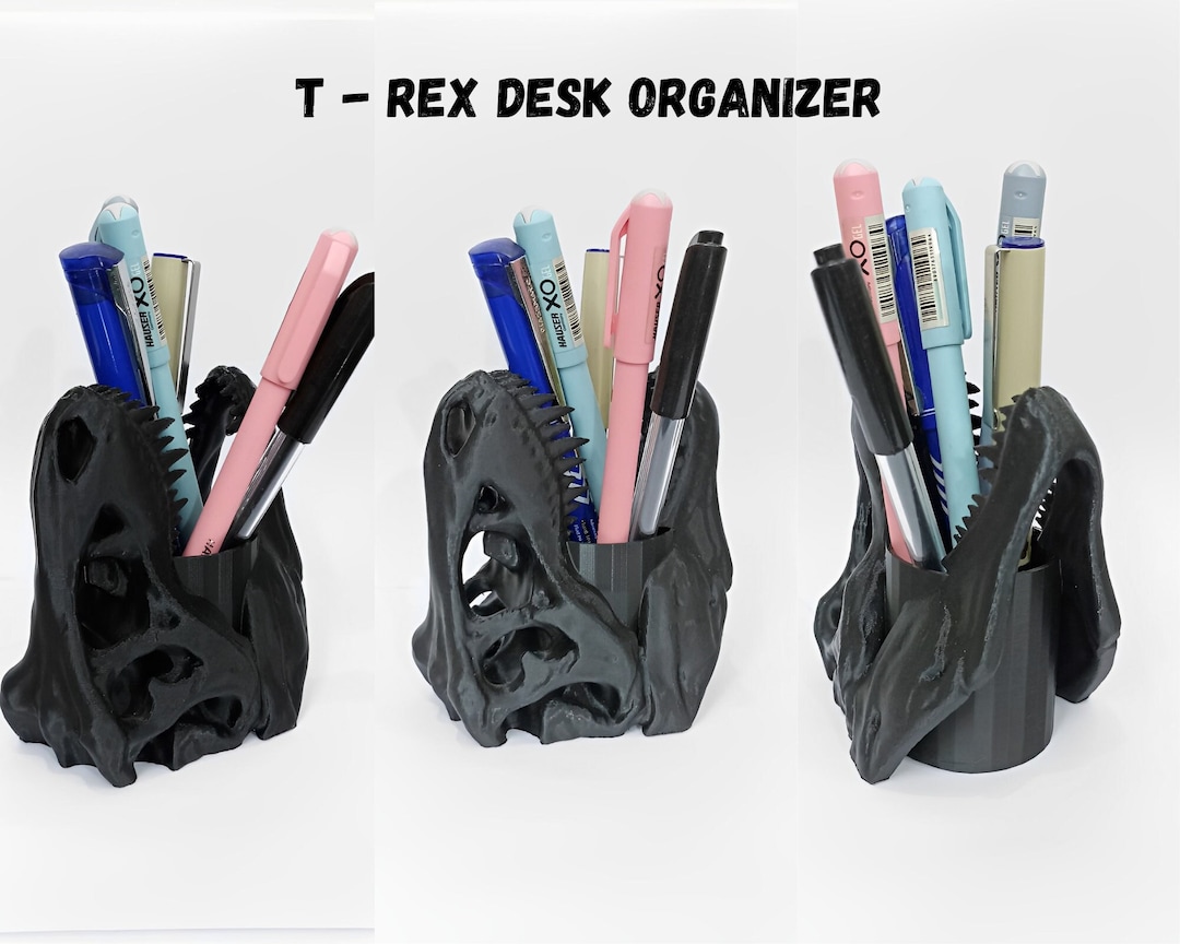 A3DG T REX Pen Holder 3D Printed Desk Organizer Desk - Etsy