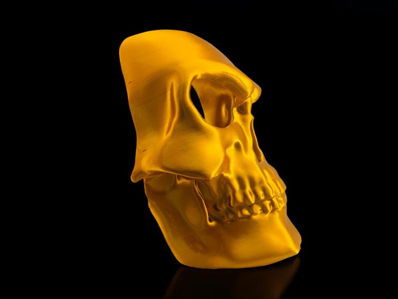 Buy Skeleton Mask Gold Party Mask 3D Printed Unique Halloween Costume ...