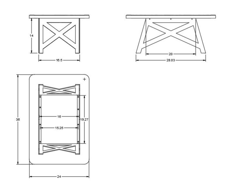 Coffee Table Base SVG DXF: CNC Laser Cut Files (14" Height) - Etsy