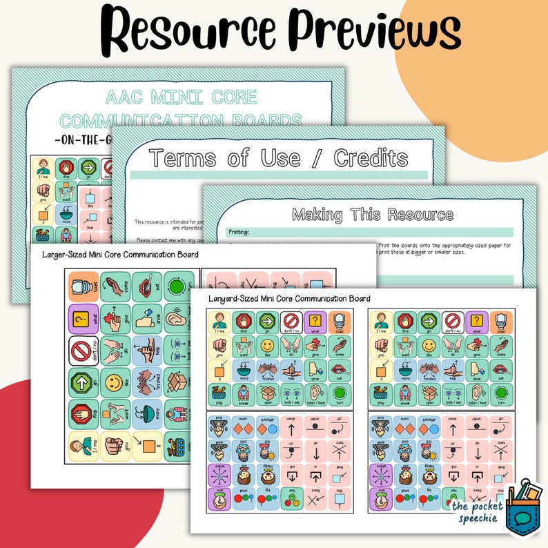 Mini Communication AAC Board for Basic Needs Kids, Lanyard/pocket Size ...