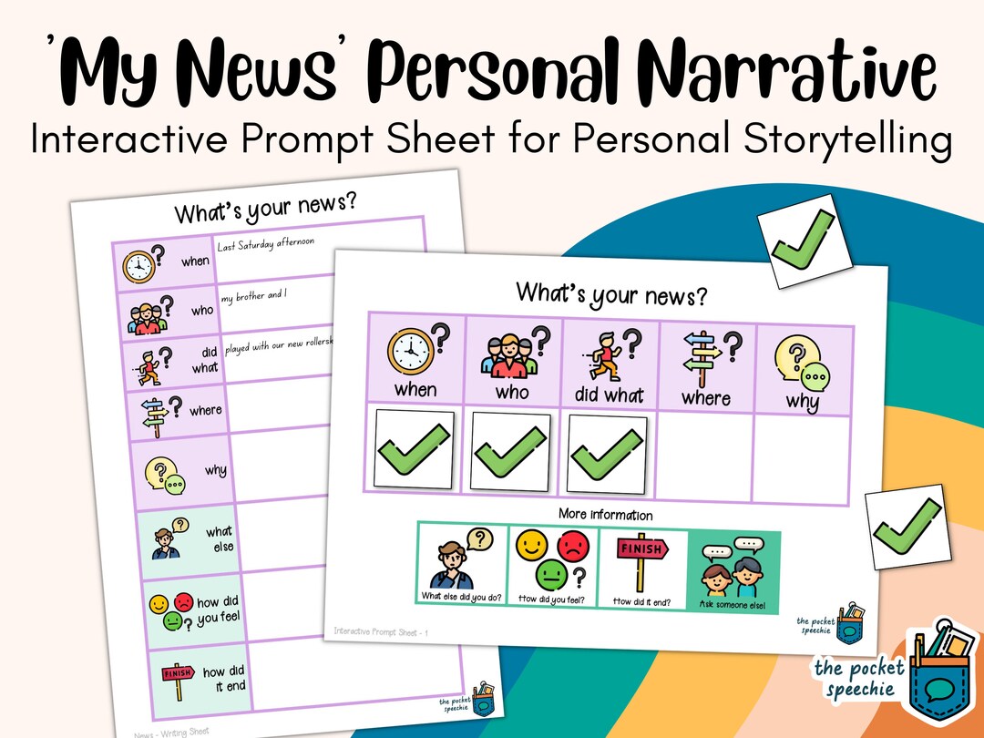 Conversation, Story Writing, Journal 'my News' Template Prompt Sheet ...