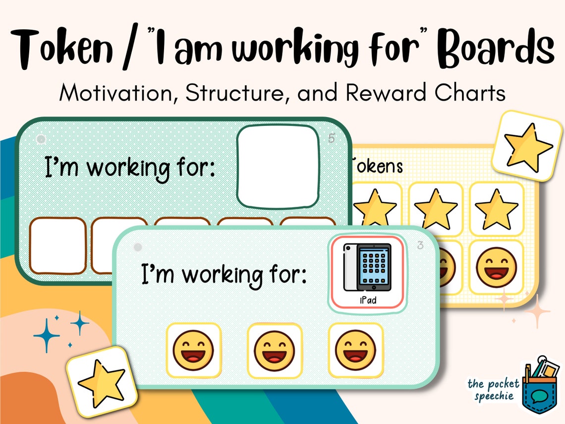 Reward Chart Token "i Am Working For" PRINTABLE Boards, Task Cards ...