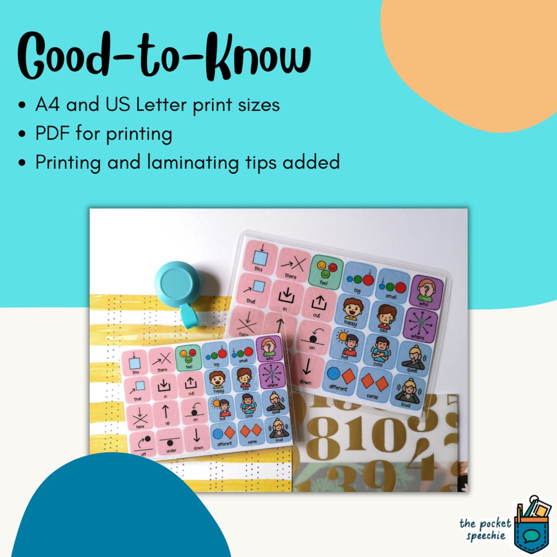 Mini Communication AAC Board for Basic Needs Kids, Lanyard/pocket Size ...