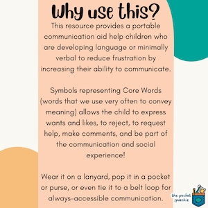 Mini Communication AAC Board for Basic Needs Kids, Lanyard/pocket Size ...
