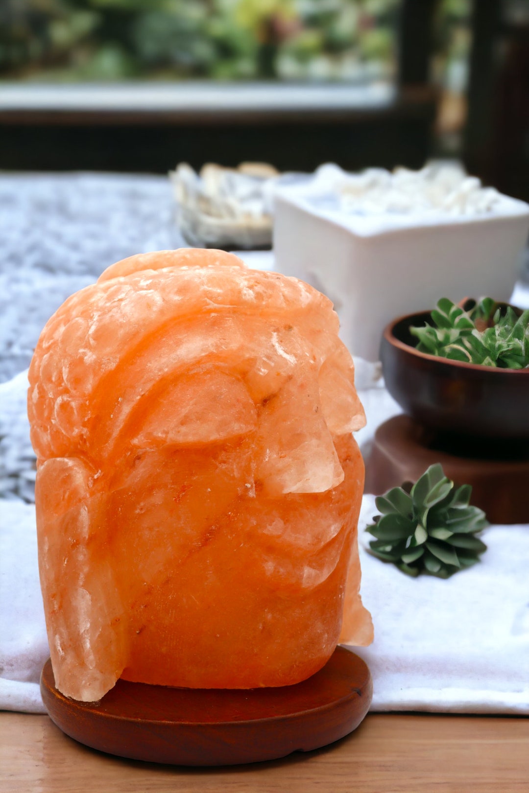 Himalayan Salt Lamp Buddha in Meditation - Etsy