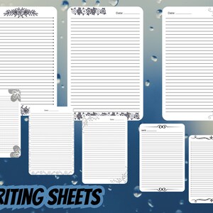 15 Printable Line Journal Pages, Templates for Journal Pages, Printable ...