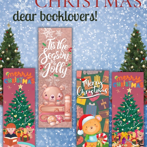 Digital Christmas Coloring Bookmarks Set of 4 Winter - Etsy