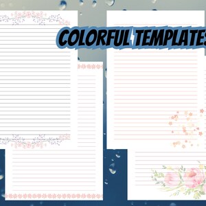 15 Printable Line Journal Pages, Templates for Journal Pages, Printable ...