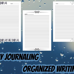 15 Printable Line Journal Pages, Templates for Journal Pages, Printable ...