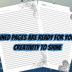 15 Printable Line Journal Pages, Templates for Journal Pages, Printable ...