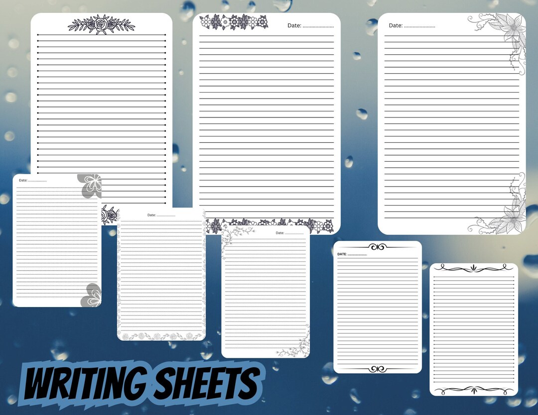 15 Printable Line Journal Notes Pages,templates for Journal Pages ...