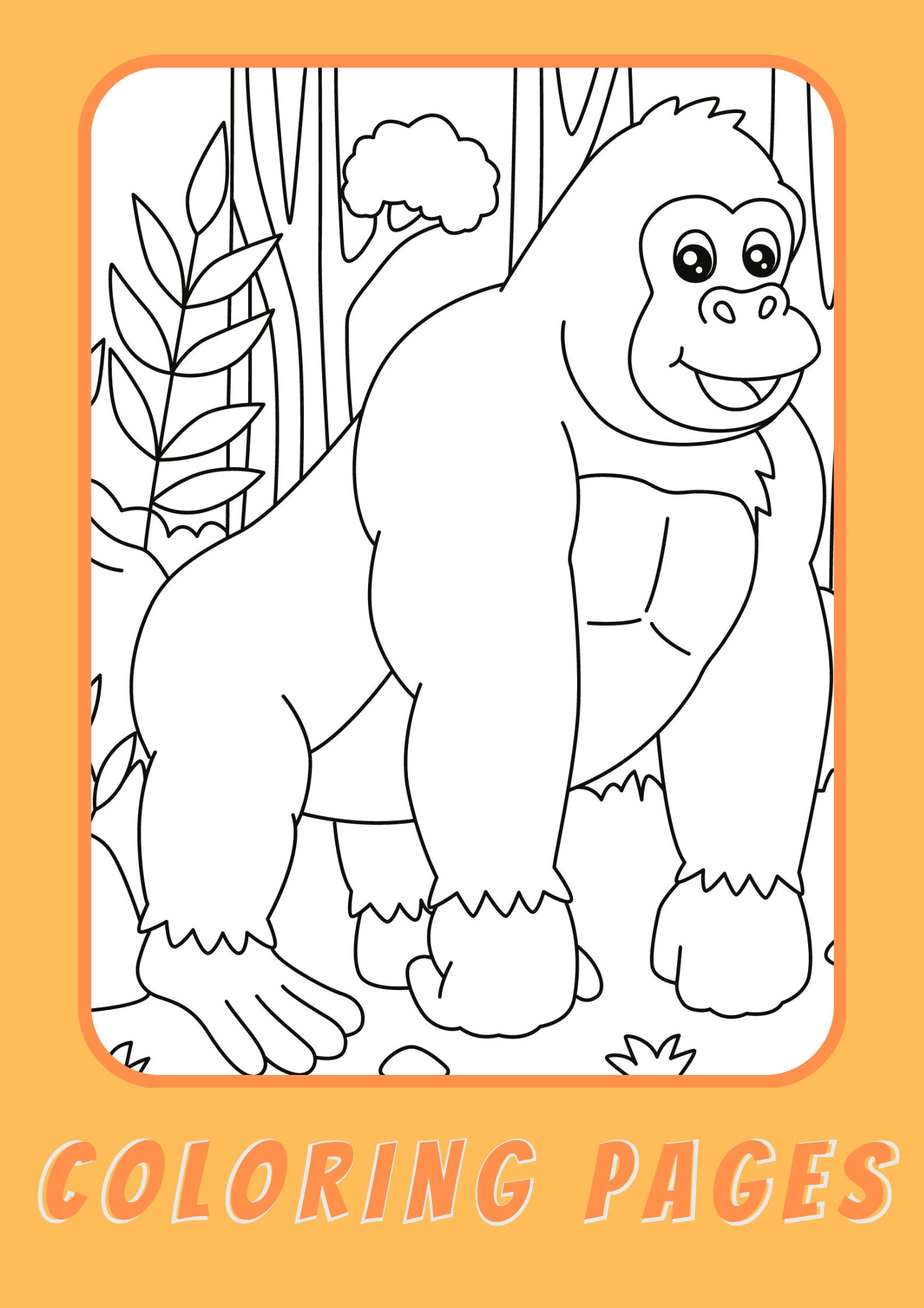 Printable COLORING PAGES for Kids, Funny Animals, Digital Download ...