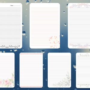 15 Printable Line Journal Pages, Templates for Journal Pages, Printable ...