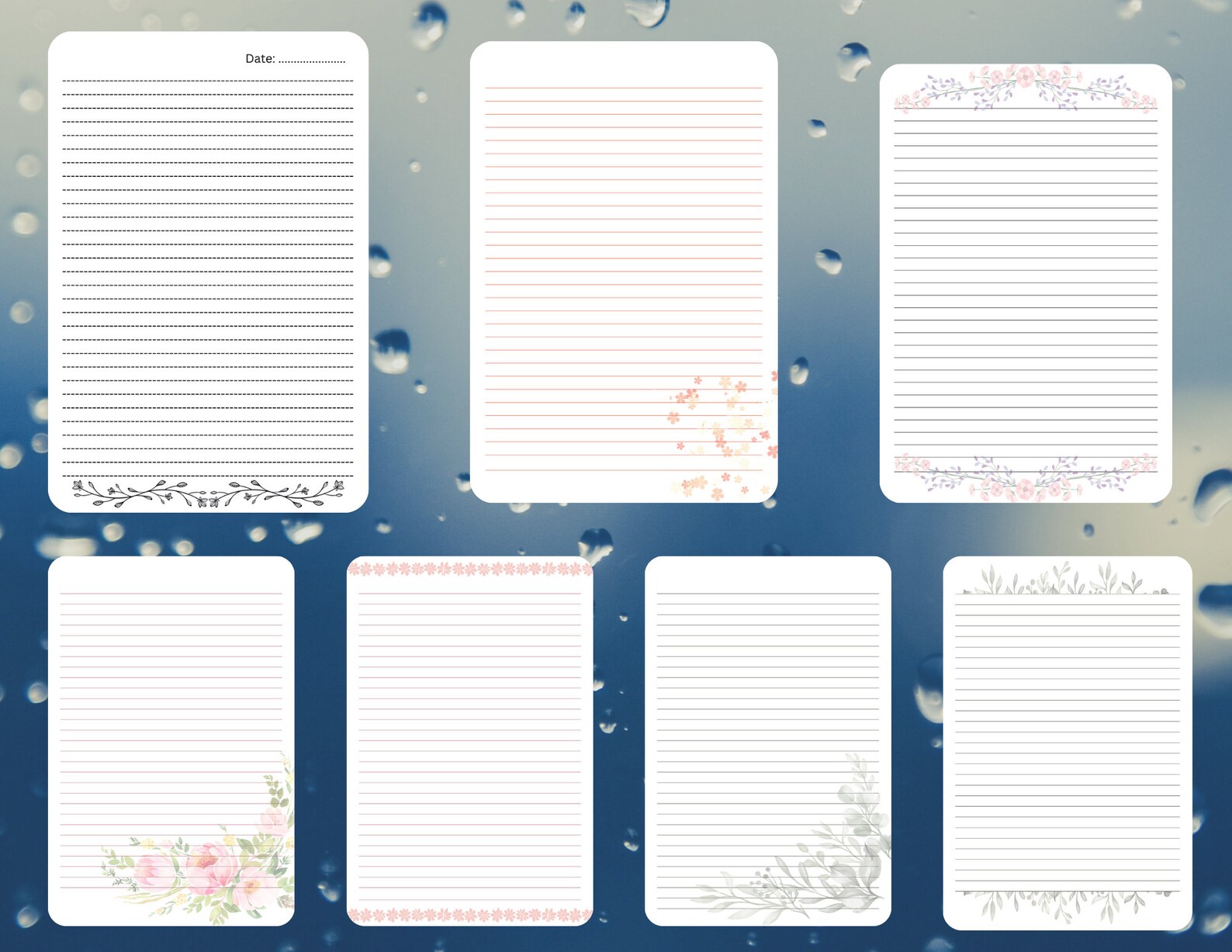 15 Printable Line Journal Pages Templates for Journal Pages - Etsy